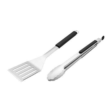 Henckels Bbq 2-Pc. Grill Tool Set - Stainless steel  Black
