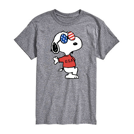 Click here for Mens Short Sleeve Americana Snoopy Graphic T-Shirt... prices