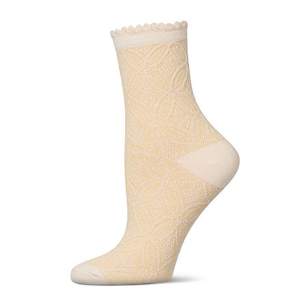 Click here for MeMoi Textured Floral Scallop Edge Womens Breathab... prices