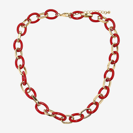 Click here for Mixit Womens 18 Inch Link Necklace  One Size  Red prices