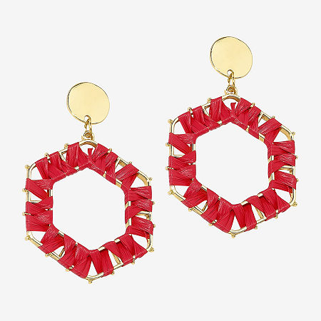 Click here for Mixit Raffia Womens Drop Earrings  One Size  Red prices