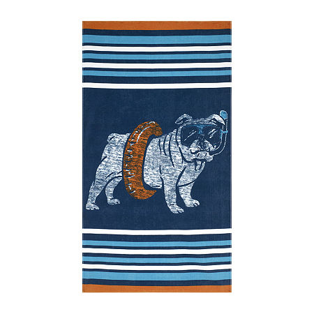 Click here for Izod Snorkel Time Cotton Beach Towel  70 x 40 - Bl... prices