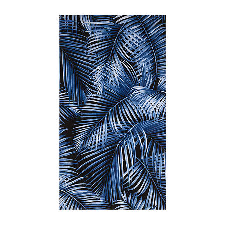 Nicole Miller Palm Azul Cotton Beach Towel  68 x 36 - Multicolor