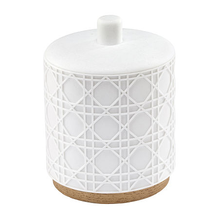 Click here for Nicole Miller Lena Bathroom Canister  One Size  Wh... prices