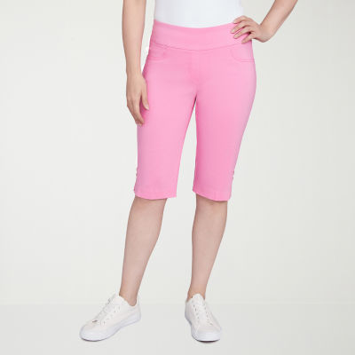 Hearts Of Palm Womens Straight Mid Rise Skimmer Pant, Color: Bright ...
