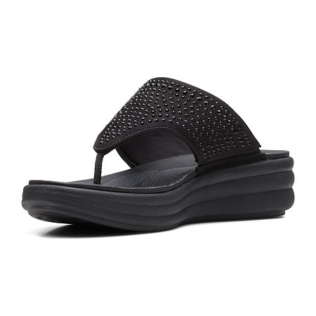Click here for Clarks Cloudsteppers Womens Drift Jaunt Wedge Sand... prices