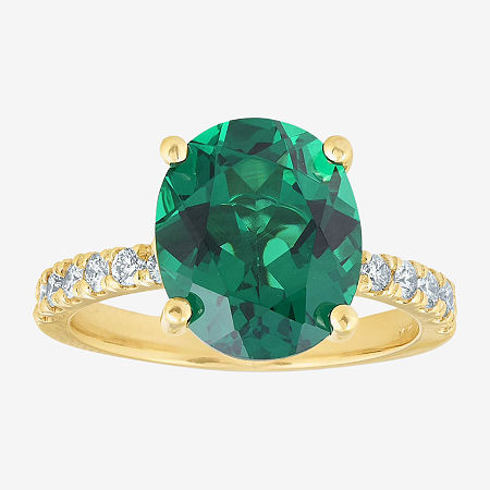 Click here for Womens 3/8 CT. T.W. Lab Created Green Emerald 14K... prices