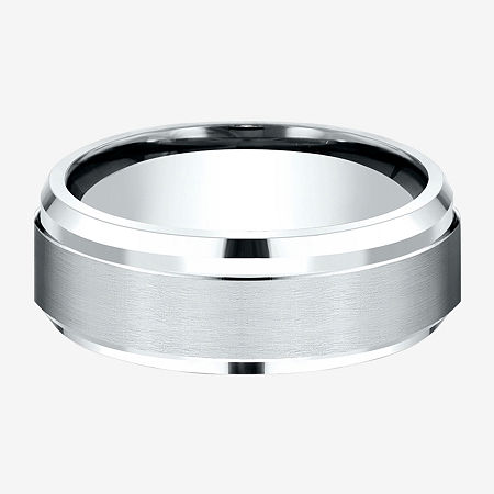 Click here for Mens 10K White Gold 8mm Band  8  White prices
