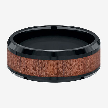 Click here for Mens Comfort Fit 8mm Black Cobalt with Rosewood In... prices