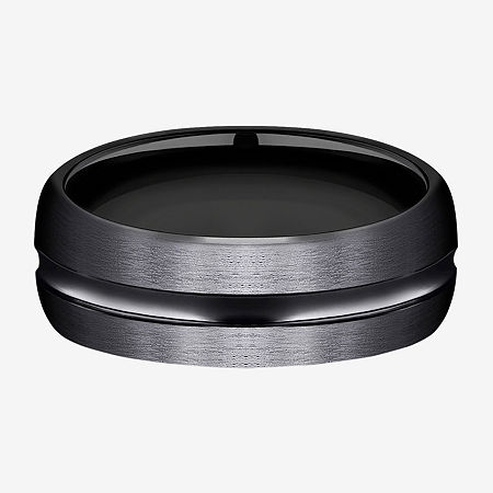 Click here for Mens Black Titanium Satin Center 7.5mm Wedding Ban... prices