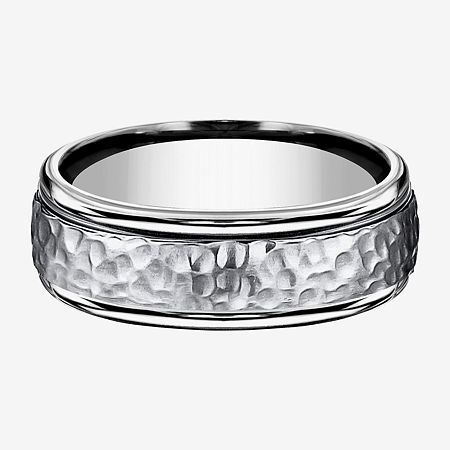 Click here for Mens Titanium Hammered Center 7mm Wedding Band  13 prices