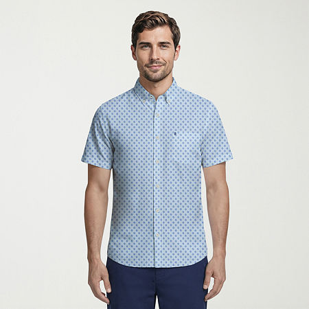Click here for IZOD Breeze Mens Short Sleeve Athletic Fit Button-... prices
