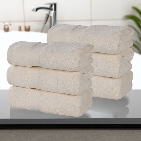 Click here for SUPERIOR Zero Twist Cotton 6pc Chevron Hand Towel... prices