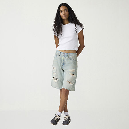 Click here for Levis Womens Mid Rise Baggy Shorts - Que Pasa 94 prices