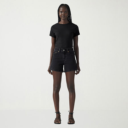 Click here for Levis Womens Mid-Rise A-Line Denim Shorts - First... prices