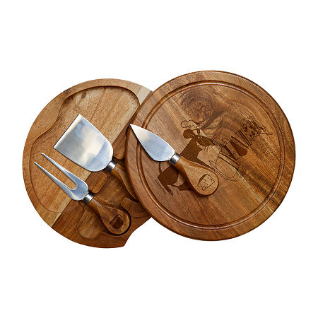 Ratatouille â Acacia Brie Cheese Cutting Board & Tools Set - Brown