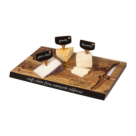 Toscana by Picnic Time Star Wars Rebel Delio Acacia Cheese Cutting Board & Tools Set - Brown