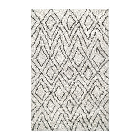 Click here for nuLoom Willette Diamond Shaggy Rectangular Rug  On... prices
