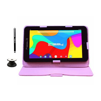 7" Quad Core 2GB RAM 32GB Storage Android 12 Tablet with Pink Leather ...