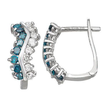 Click here for 5/8 CT.T.W. Color-Enhanced Blue and Natural White... prices