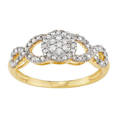 Click here for Womens 1/5 CT. Natural White Diamond 10K Gold Halo... prices