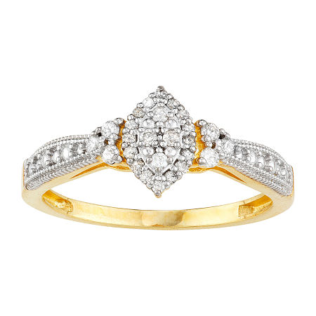 Click here for Womens 1/5 CT. Natural White Diamond 10K Gold Marq... prices