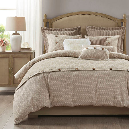 Madison Park Signature Grace Jacquard Geometric 10-Pc. Comforter Set  King - Taupe