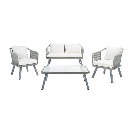 Click here for Torsla 4PC Rope Living Set - Grey/beige prices