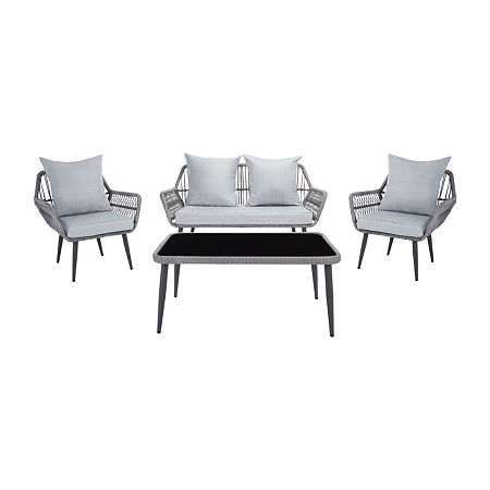 Click here for Elsbeth 4-pc. Conversation Set Cushioned  One Size... prices