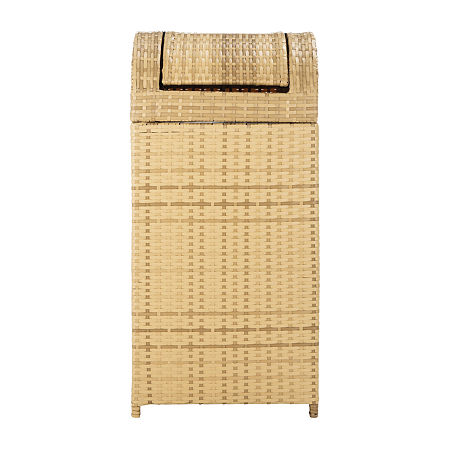 Click here for Wicker Patio Trash Cans  One Size  White prices