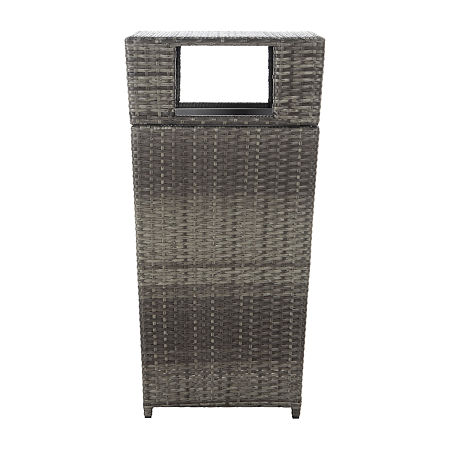 Click here for Patio Wicker Trash Cans  One Size  Gray prices