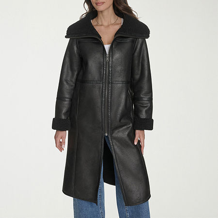 Click here for Levis Womens Fx Shearling Funnel Coat - Black prices