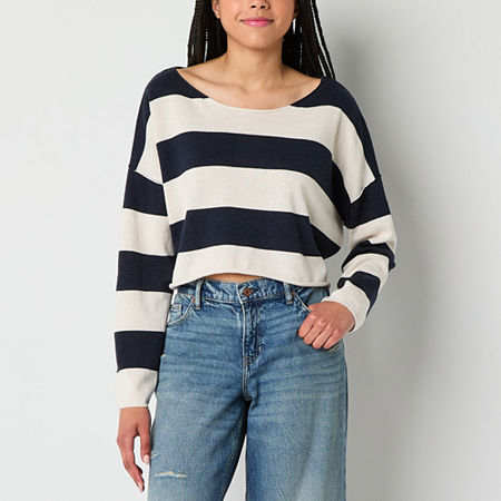 Click here for Arizona Juniors Womens Boat Neck Long Sleeve Strip... prices
