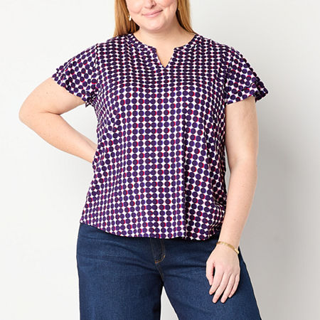 Click here for Liz Claiborne Womens Split Crew Neck Short Sleeve... prices