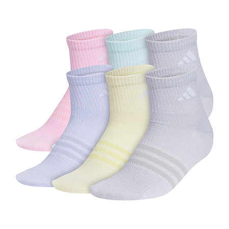 Click here for adidas Big Kid Girls 6 Pair Quarter Ankle Socks  L... prices