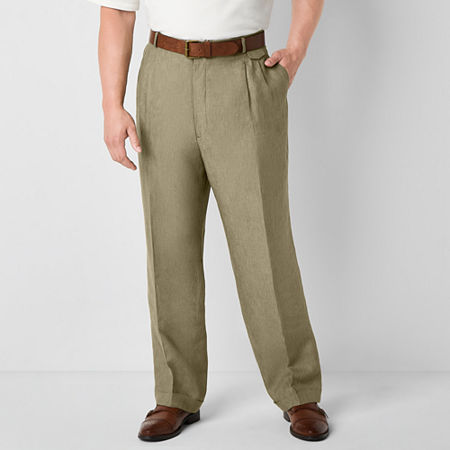 Click here for Stafford Mens Big and Tall Regular Fit Pleated Fro... prices