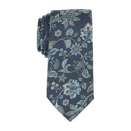 Click here for Stafford Extra Long Floral Tie  One Size  Green prices