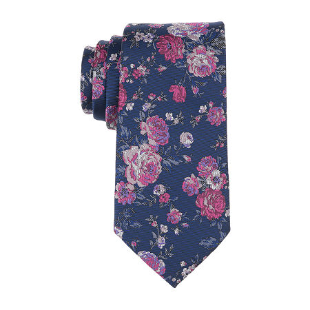 Click here for Stafford Extra Long Floral Tie  One Size  Blue prices