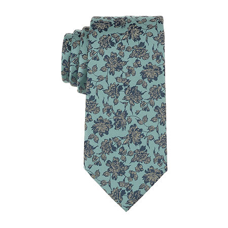 Click here for Stafford Extra Long Floral Tie  One Size  Green prices