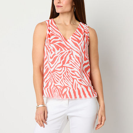 Click here for Liz Claiborne Womens V Neck Sleeveless Blouse  X-s... prices