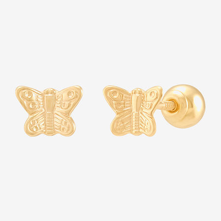 Click here for Limited Quantities! 14K Gold 4.5mm Butterfly Stud... prices
