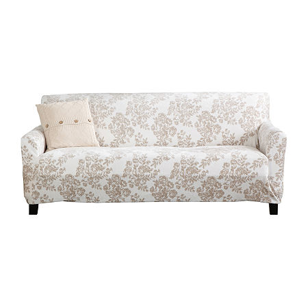 Click here for Linery Stretch Velvet-Plush Sofa Slipcover  One Si... prices