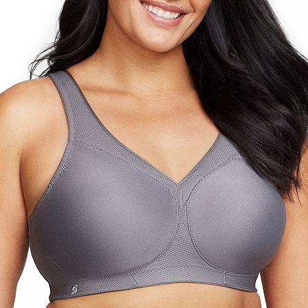 Glamorise Womens Plus Size Magic Lift Seamless Sport Bra 1006 - Charcoal Gray