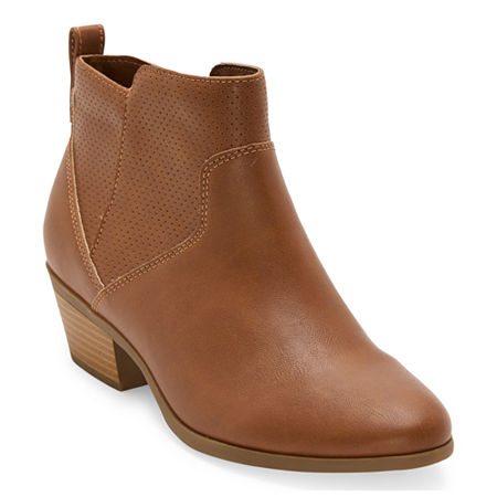 Click here for Arizona Jean Co Womens Lambray Stacked Heel Bootie... prices