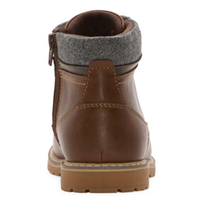 Thereabouts Little & Big Boys Nolan Block Heel Lace Up Boots, Color ...