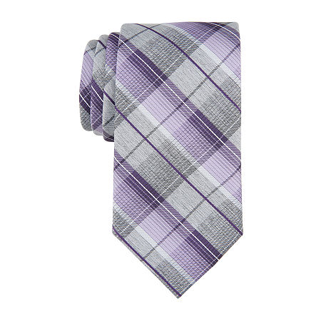 Click here for Stafford Extra Long Plaid Tie  One Size  Purple prices