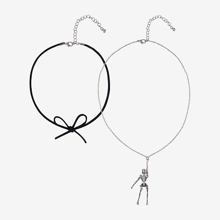 Click here for Arizona Halloween Silver Tone Womens Bow 2-pc. Nec... prices