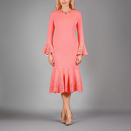 Click here for Giovanna Collection Womens Long Sleeve Midi Eyelet... prices