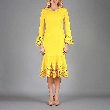Click here for Giovanna Collection Womens Long Sleeve Midi Eyelet... prices