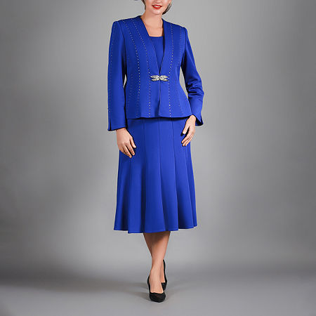 Click here for Giovanna Collection 3-pc. Skirt Suit  12  Blue prices
